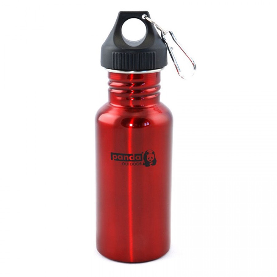 Υδροδοχείο Αλουμινίου 500ml Κόκκινο Με Καραμπίνερ Panda Outdoor 24366 ...