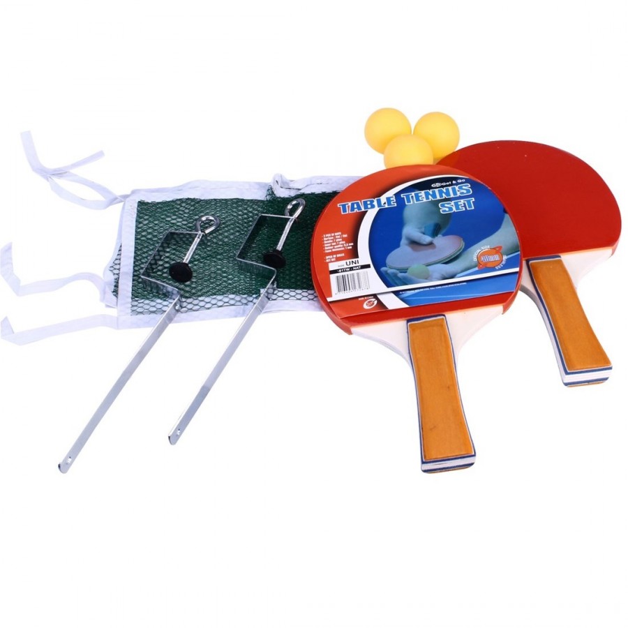 Σετ 2 Ρακέτες Ping Pong, 3 Μπαλάκια & Δίχτυ 61TW - buyeasy.gr
